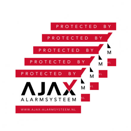 Ajax Alarmsysteem Stickers - Autocollant | Secures.nl